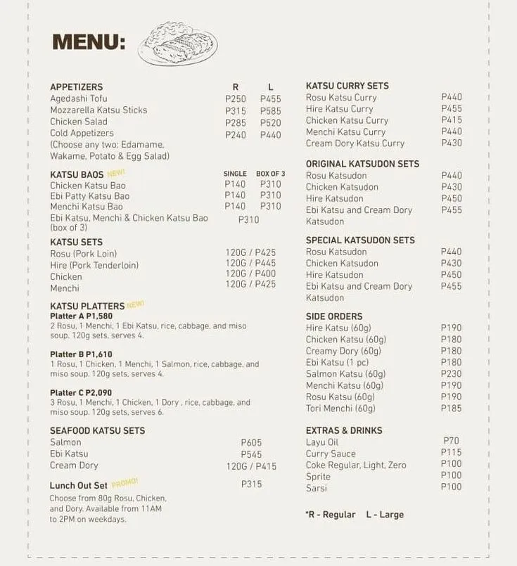 Yabu Menu and Prices List Updated in Philippines 2025.